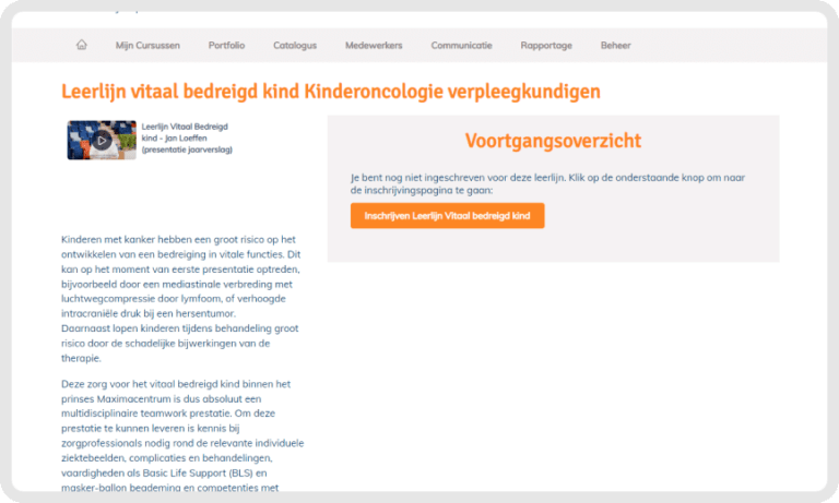 Prinses Maxima Centrum - Courseware