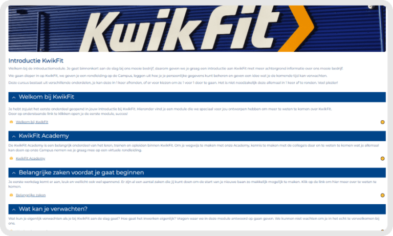 Kwik Fit - Courseware